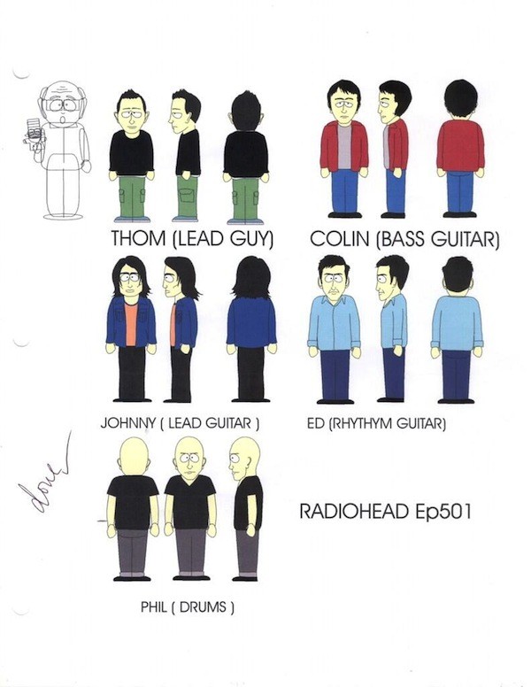 South Park share original Radiohead sketches