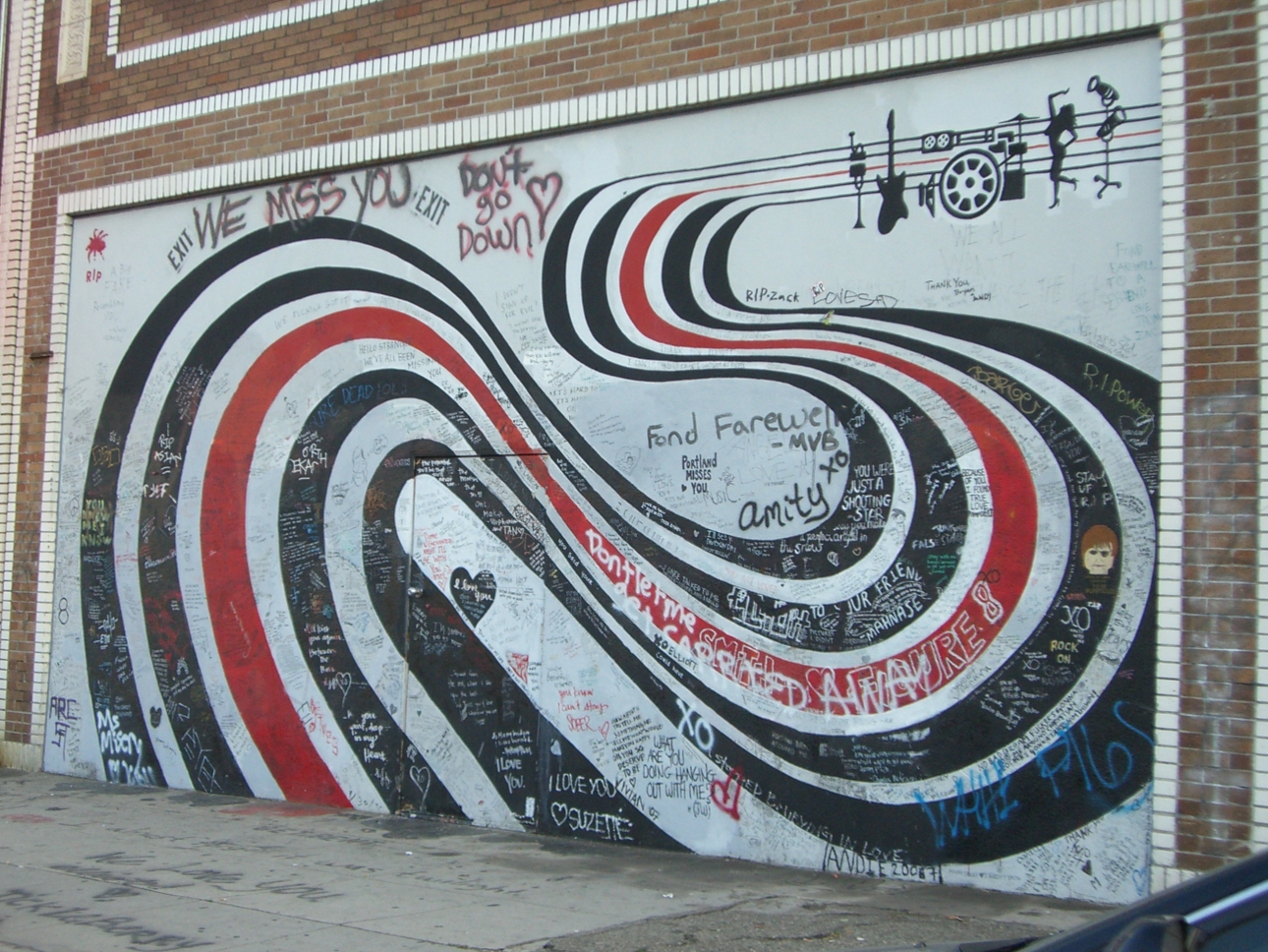 The Elliott Smith wall has been butchered to make way for a bar
